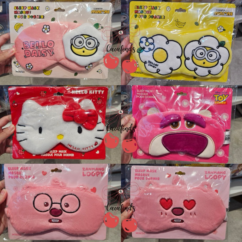 Jual MINISO x Disney‼️Plush Sleep Mask / Penutup Mata Tidur Disney ...