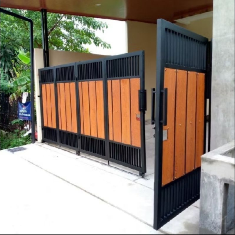 Jual pager minimalis motif kayu(GRC) | Shopee Indonesia