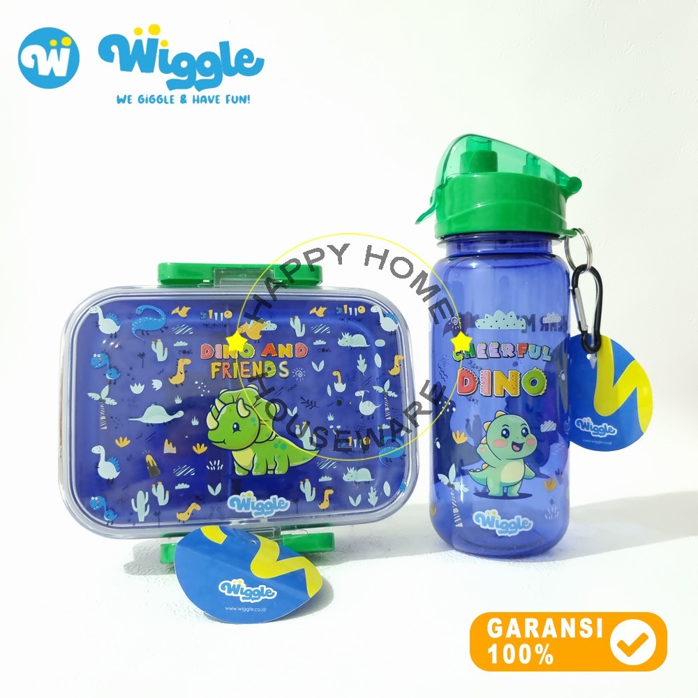 Jual WIGGLE Hello Dino Paket Set School Kids Tempat Bekal 750ml & Botol Minum 670ml | Shopee ...
