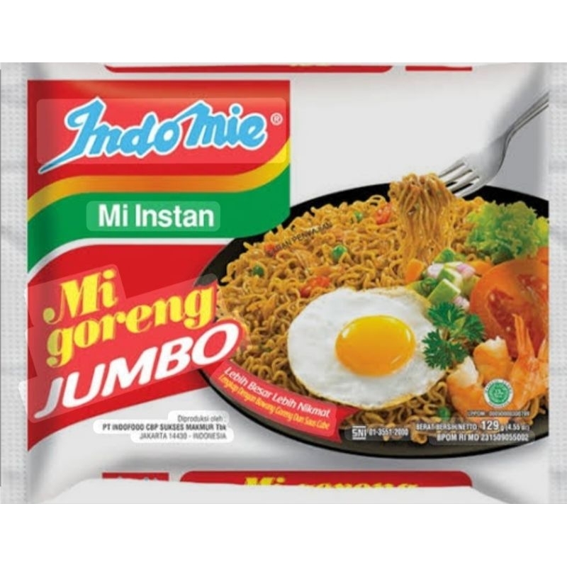 Jual INDOMIE GORENG JUMBO/ MIE GORENG RENDANG ( 1 KARTON ) 129 GRAM ISI ...