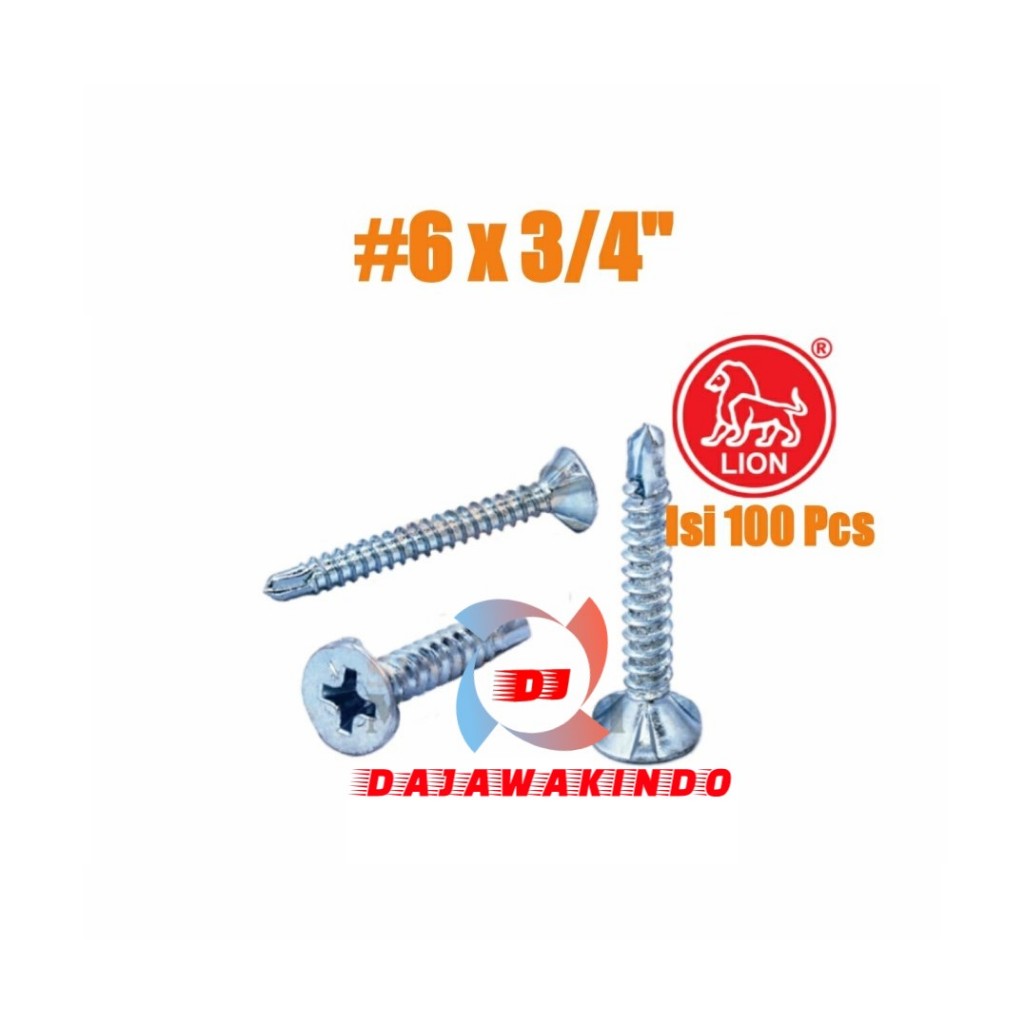Jual Sekrup SDS FH 6 x 3/4" / GRC Kalsiboard 6 x 20 / Calci Screw ...