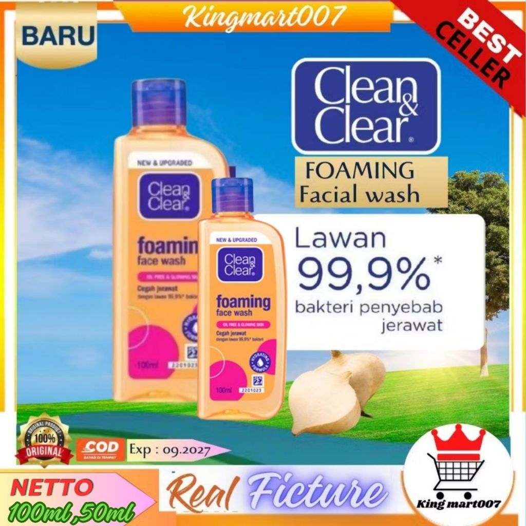 Jual Sabun Pembersih Wajah Clean and Clear Foaming Face Wash 100ml ...