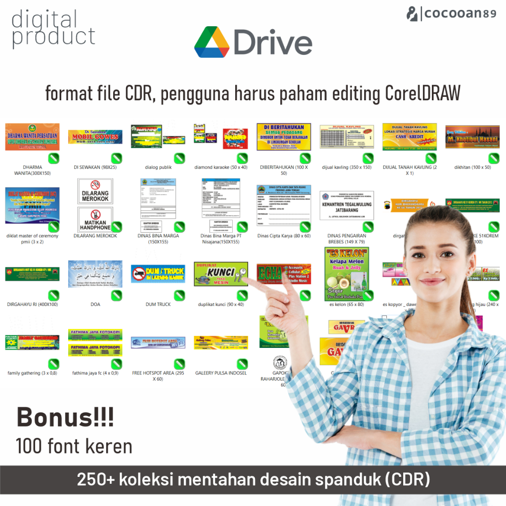 Jual 250 koleksi desain spanduk (CDR) | Shopee Indonesia