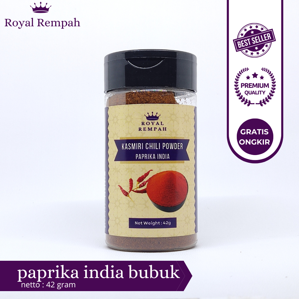 Jual Royal Rempah Paprika India Bubuk - Kashmiri Chili Powder Warna ...