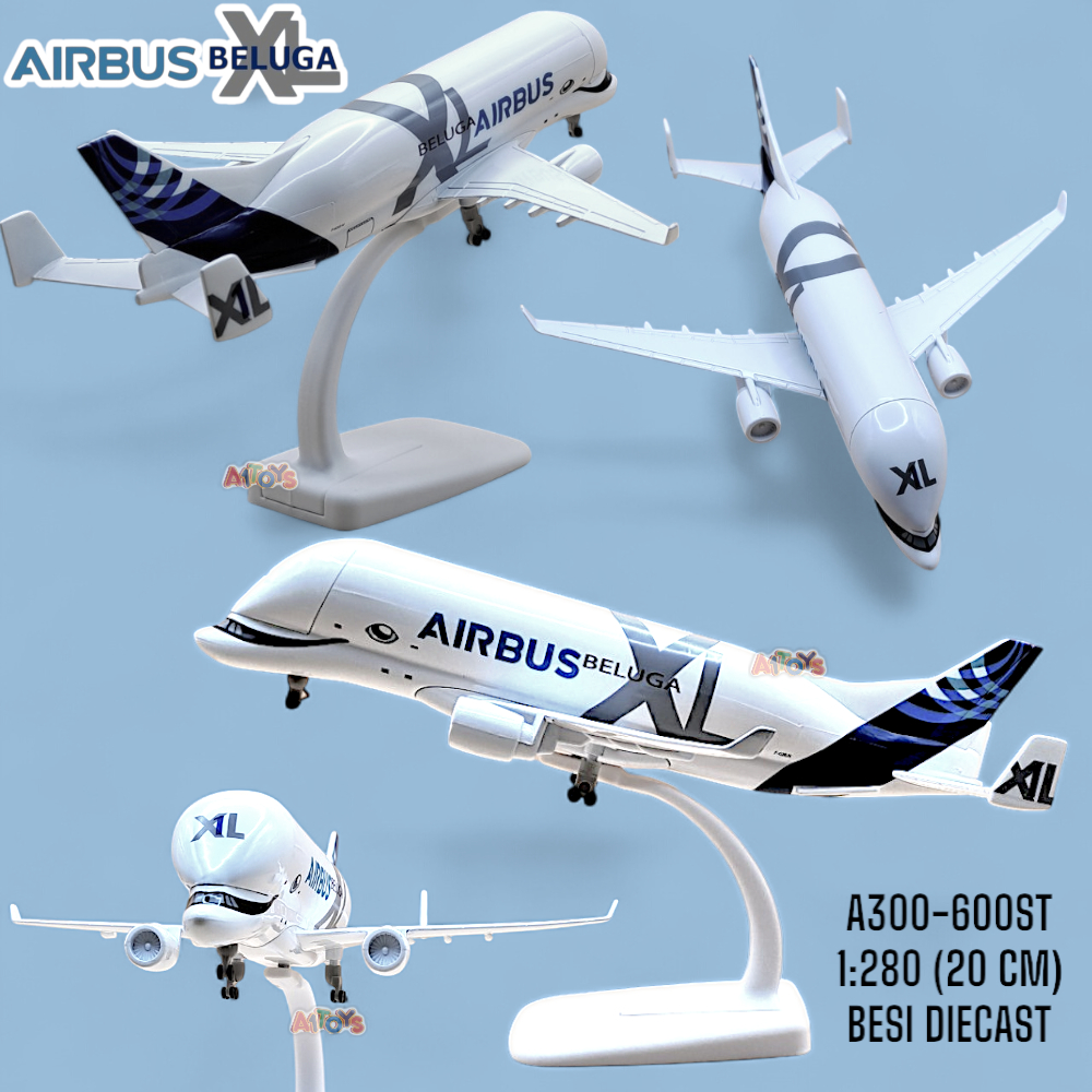 Jual Diecast pesawat Beluga XL diecast pesawat besi diecast pesawat terbang Beluga mainan ...
