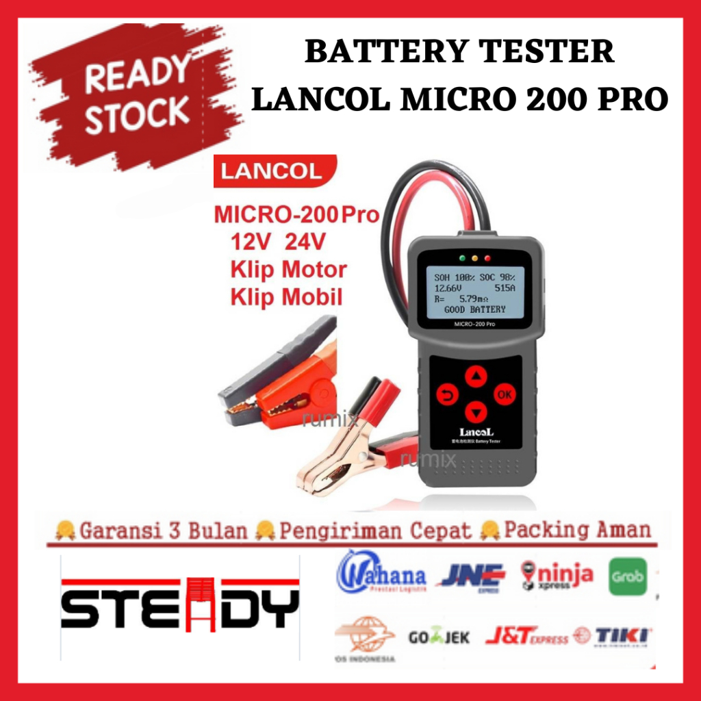 Jual Alat Test Aki Digital Battery Tester Lancol Micro-200 Pro Motor ...