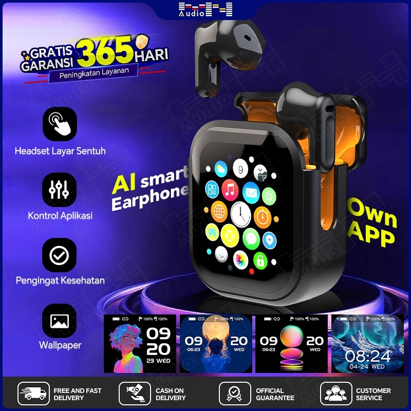 Jual Smart AI Earphone V3 TWS Bluetooth 5.3 Nirkabel Kontrol Sentuh ...
