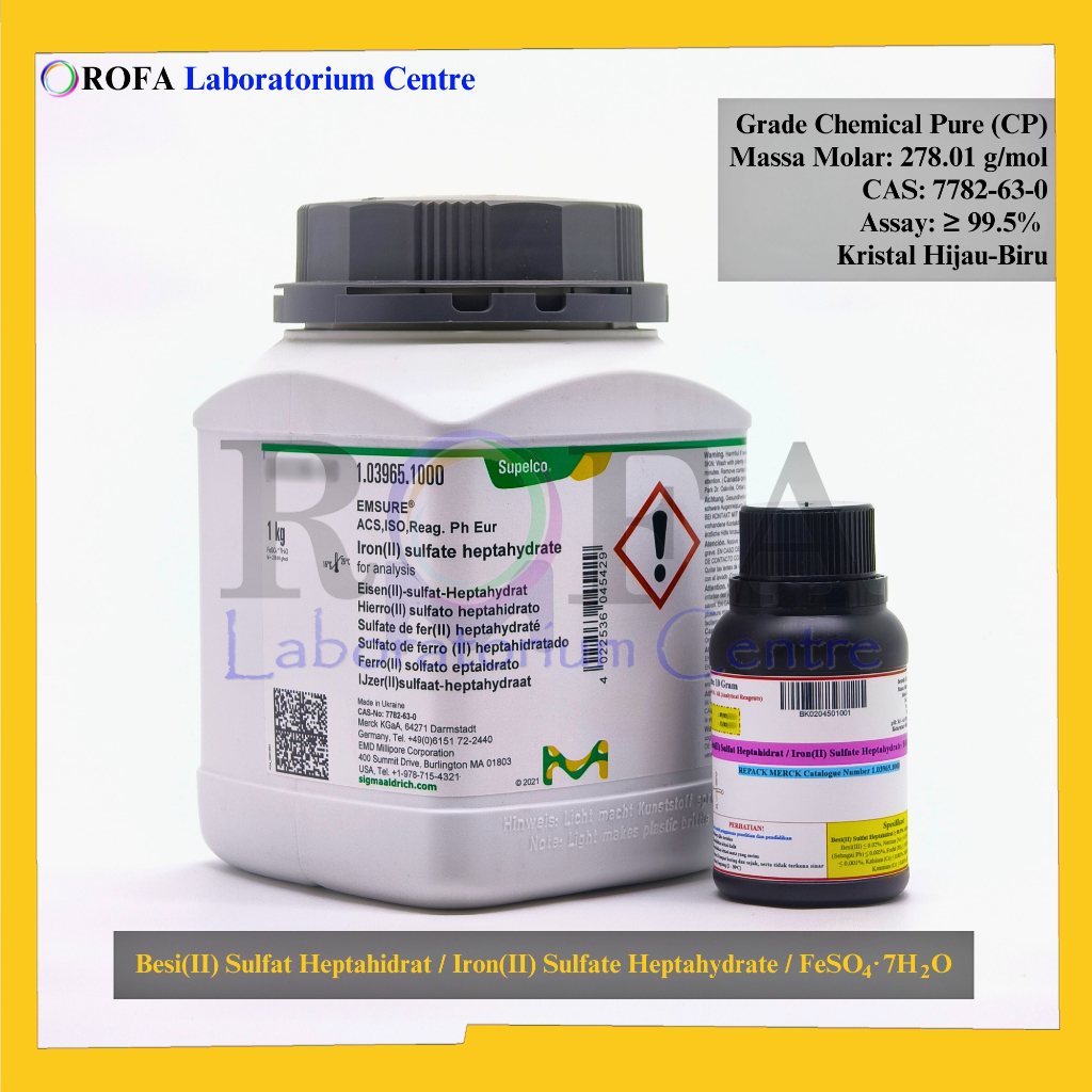 Jual Besi(II) Sulfat Heptahidrat / Iron(II) Sulfate Heptahydrate ...