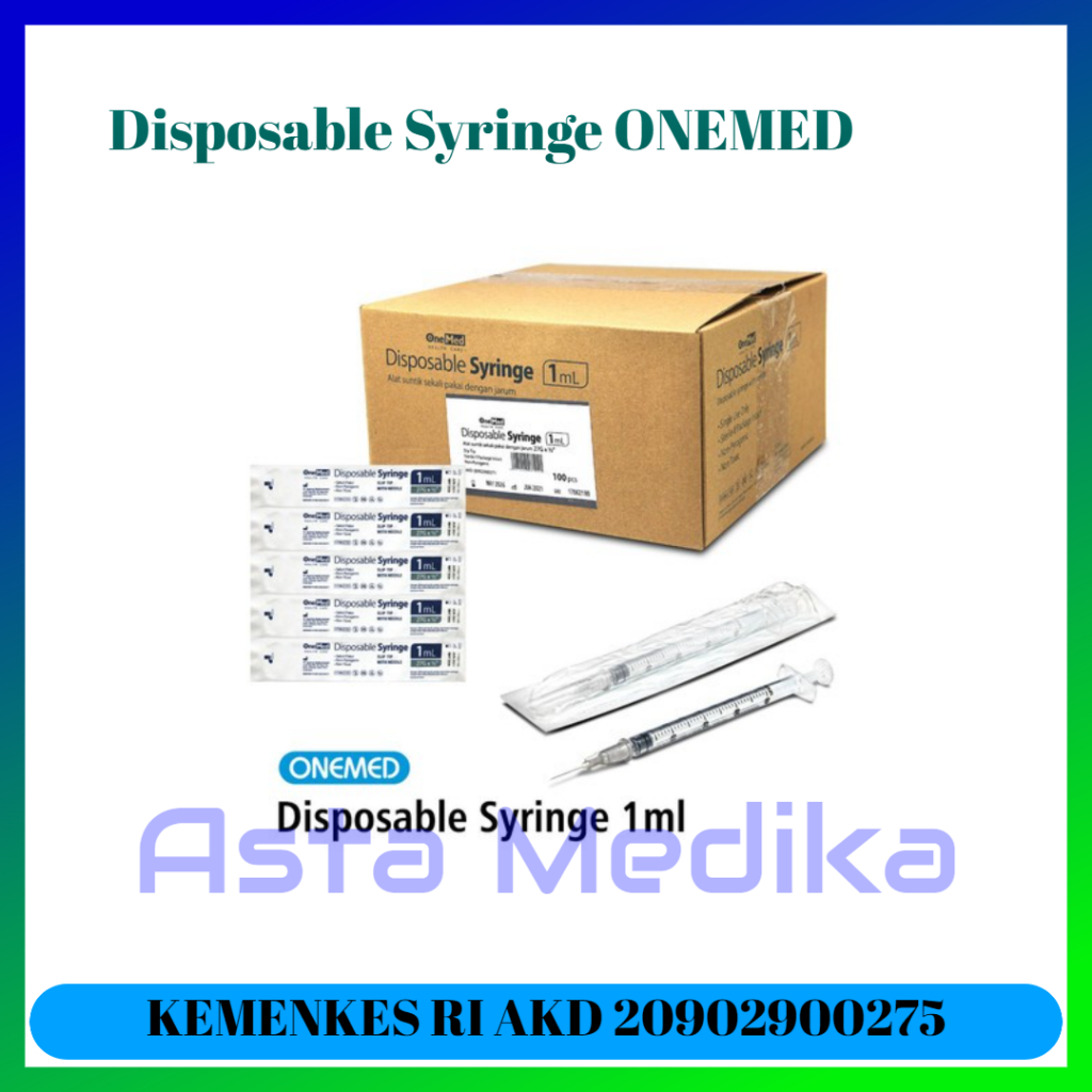 Jual Spuit Onemed 1cc, 3cc, 5cc, 10cc ECERAN / Disposable Syringe Onemed per PCS | Shopee Indonesia