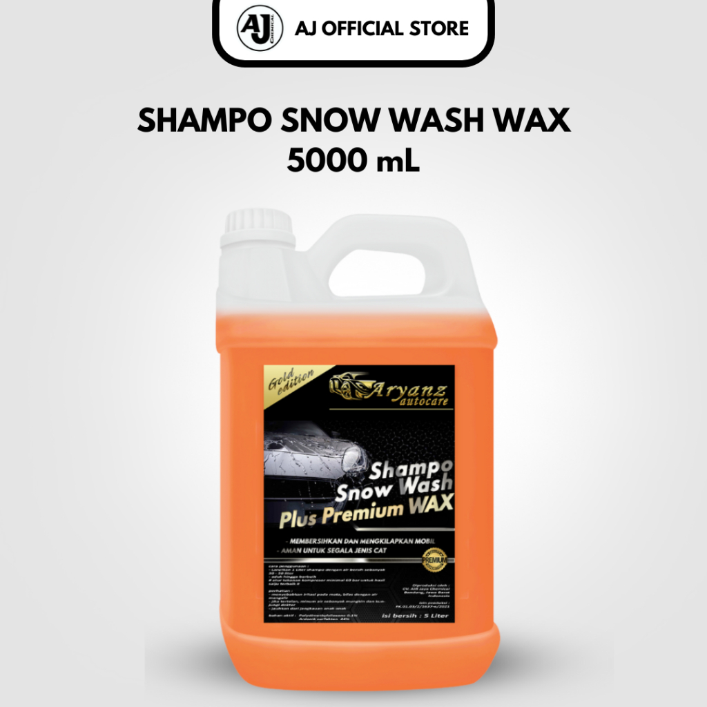 Jual Abb Aryanz Shampo Snow Wash Plus Premium WAX 5 Liter / Shampoo ...
