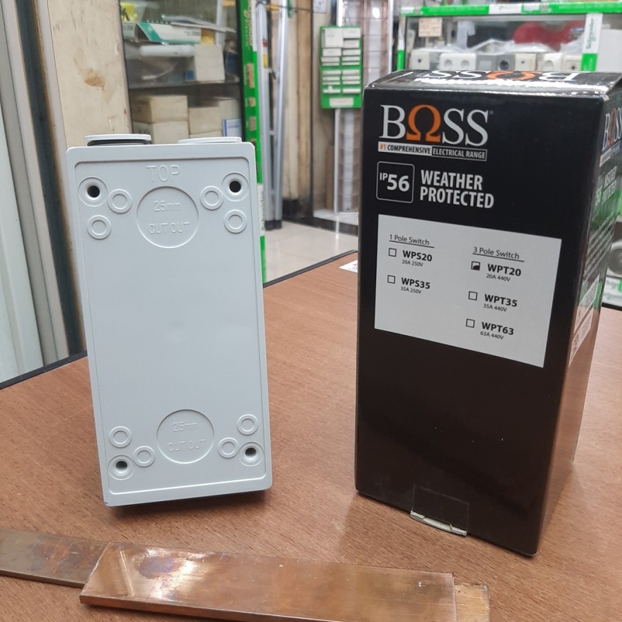 Jual Boss Saklar Weather Protected IP65 1Pole 35A 250V WPS35 | Shopee ...