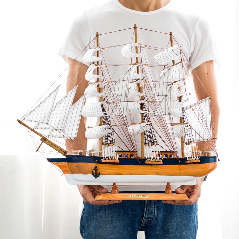 Jual Ornamen Retro Kapal Layar / Saiboat Model Ornaments EB Home 4676 ...