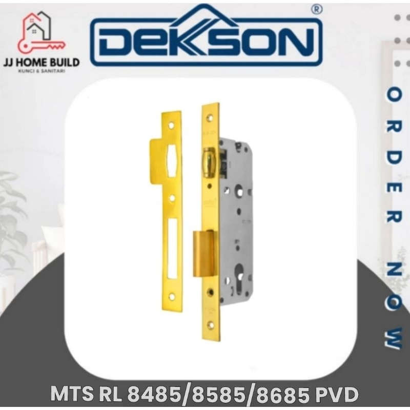 Jual Mortise Lock Dekson MTS RL 8485 PVD/8585 PVD/8685 PVD/Mortise ...