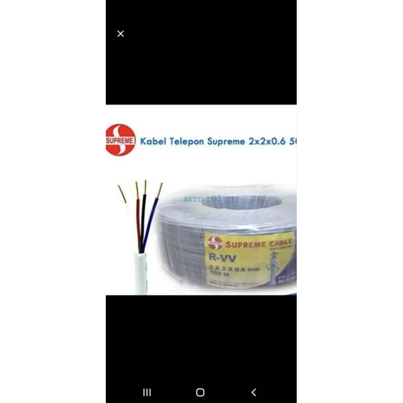 Jual KABEL TELEPON ISI 4 SUPREME @500METER, KABEL SUPREME 2X2X0,6MM ...