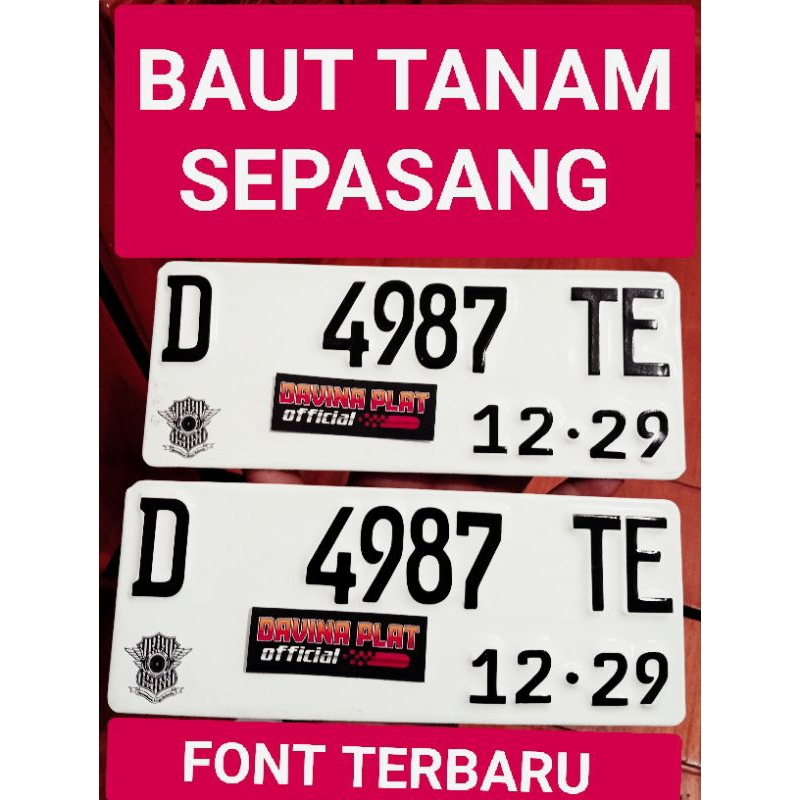 Jual Variasi plat baut tanam sepasang | Shopee Indonesia