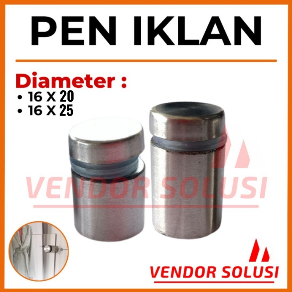 Jual Pen Iklan Akrilik Sign Board Stainless Kaca Baut Papan Akrilik 16 ...