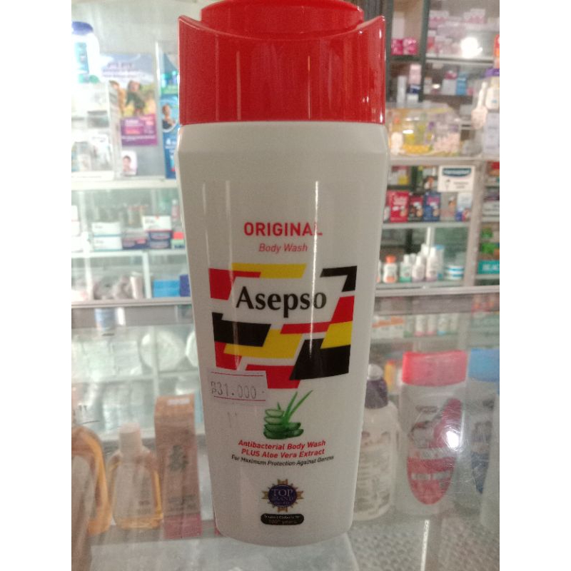 Jual Asepso Original Antibacterial Body Wash Moisturizing With Aloe Vera 250 ml | Shopee Indonesia