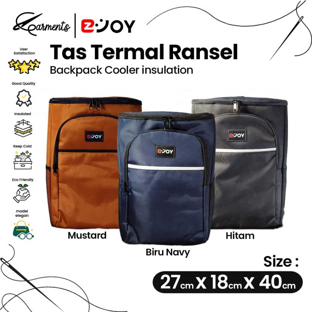 Jual Cooler Thermal Bag Ransel / Tas Penyimpan Makanan/Minuman / Tas ...
