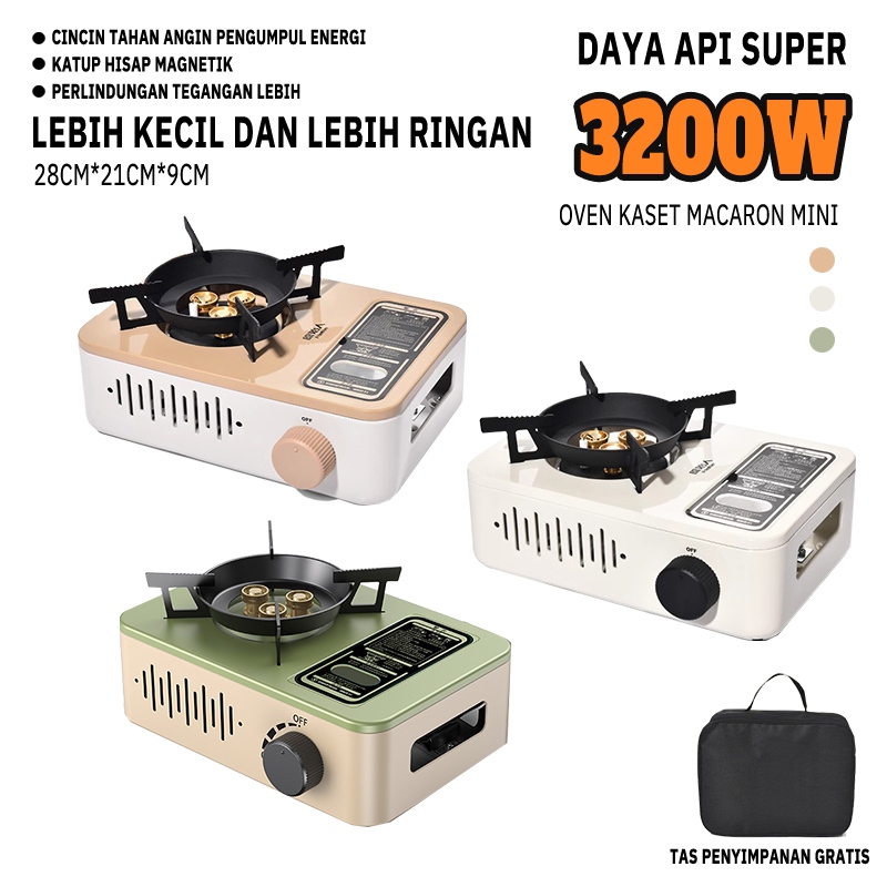 Jual Kompor Gas Portable Mini 3200W – Warna Pastel Macaron, Anti Angin ...