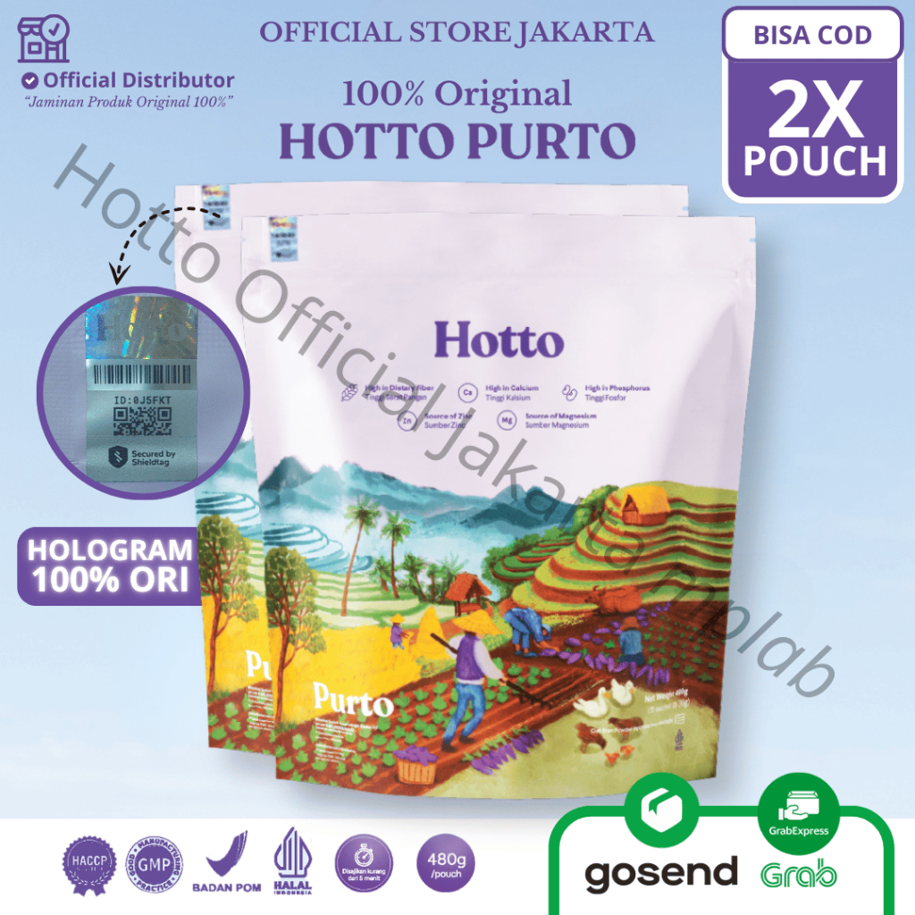 Jual Hotto Purto Oat 2 Pouch Isi @16 Sachets (TOTAL 32) (MOST ...