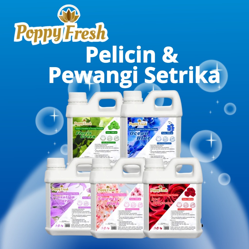 Jual Poppy Fresh Pewangi Setrika Dan Pelicin Setrika Pakaian Laundry ...