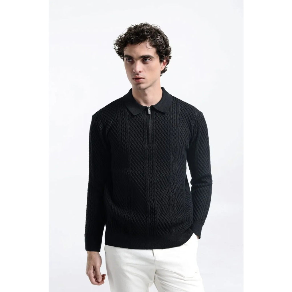 Jual Heymale Braidform Knit Jacket Kemeja Polo Rajut Pria | Shopee ...