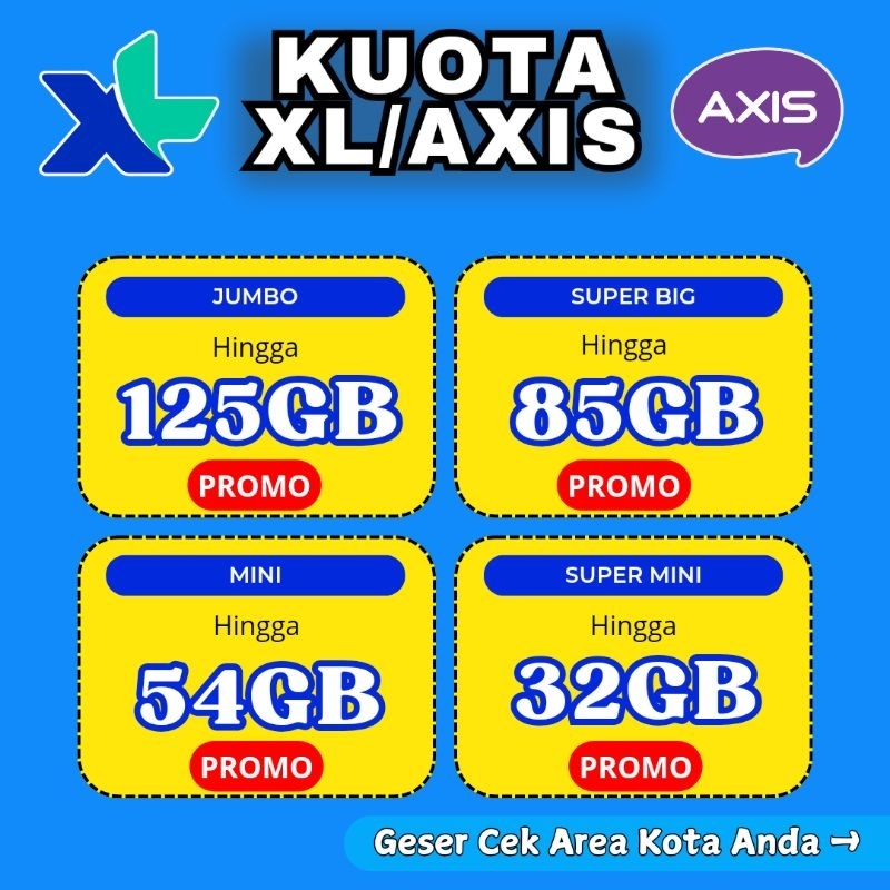 Jual XL/AXIS DATA PROMO MURAH | Shopee Indonesia