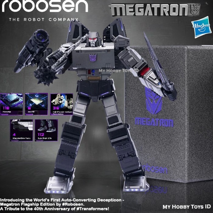 Jual Robosen Premium Series Robot Megatron Auto-Transform Tank Musuh ...
