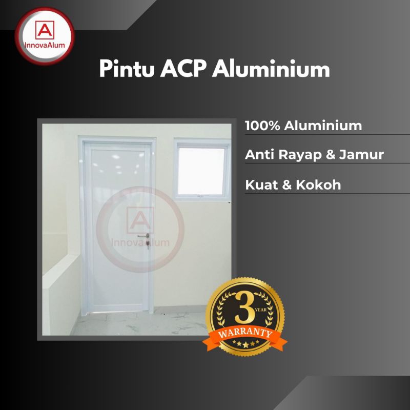 Jual Pintu Single ACP Alumunium 1 Daun L 90 x T 210 Bahan Pintu 5 CM ...