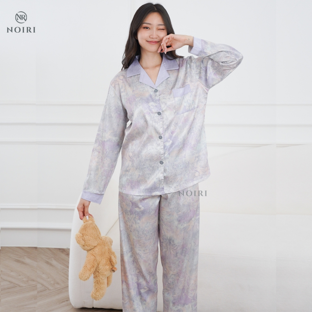 Jual NOIRI - Baju Tidur Lengan Panjang Setelan One set Wanita Dewasa ...