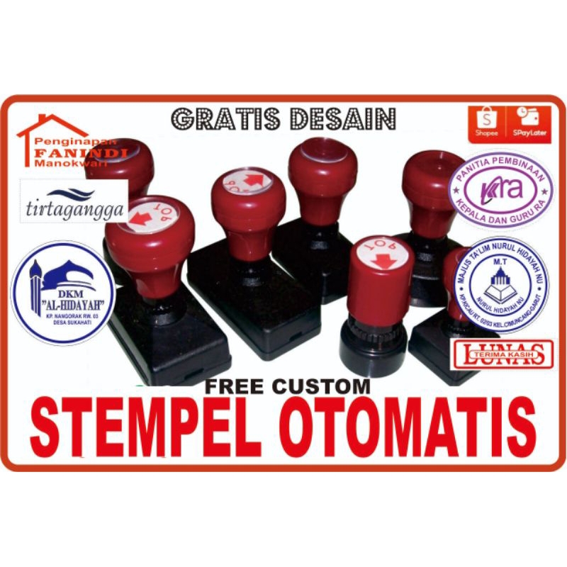 Jual Stempel stampel custom - Stempel toko - Stempel sekolah - Stempel ...
