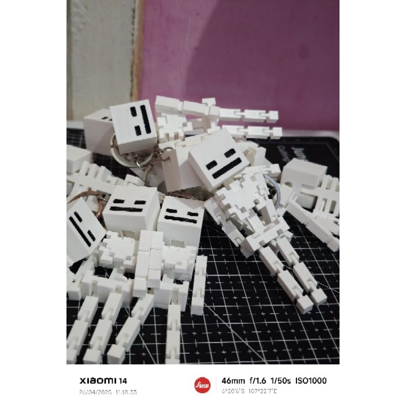 Jual Gantungan Kunci Articulated Skeleton Minecraft 01 /Keychain /3D ...