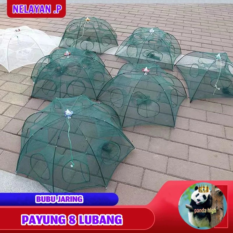 Jual Perangkap Bubu Payung 8 Lubang Alat Jaring Pancing Jala Ikan Udang Kepiting Lele Lobster ...