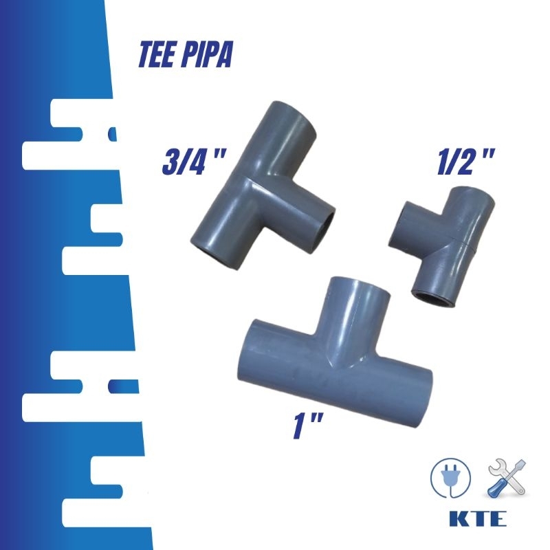 Jual [1 pcs] Tee pipa ukuran 1/2", 3/4", 1" sambungan pipa | Shopee ...