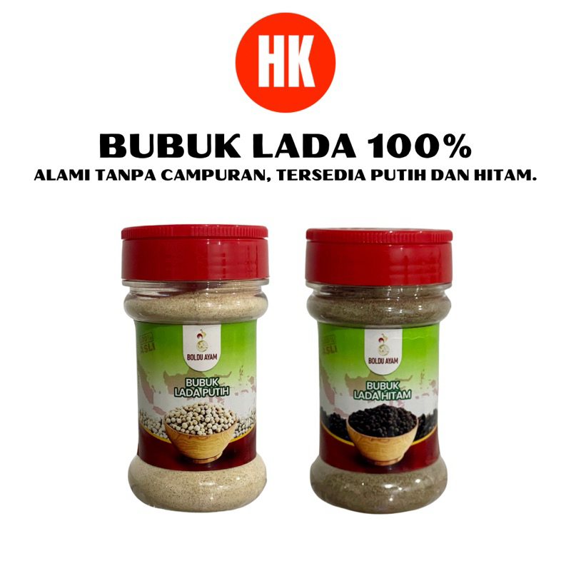 Jual (100% ASLI) MERICA BUBUK LADA 'CAP BOLDU AYAM' (70 GR) PUTIH DAN ...