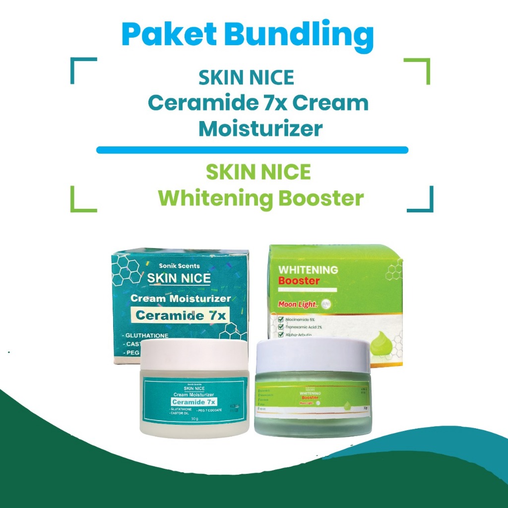 Jual Skin Nice Whitening Booster + Skin Nice Moisturizer Ceramide 7x untuk Perawatan Mencerahkan ...