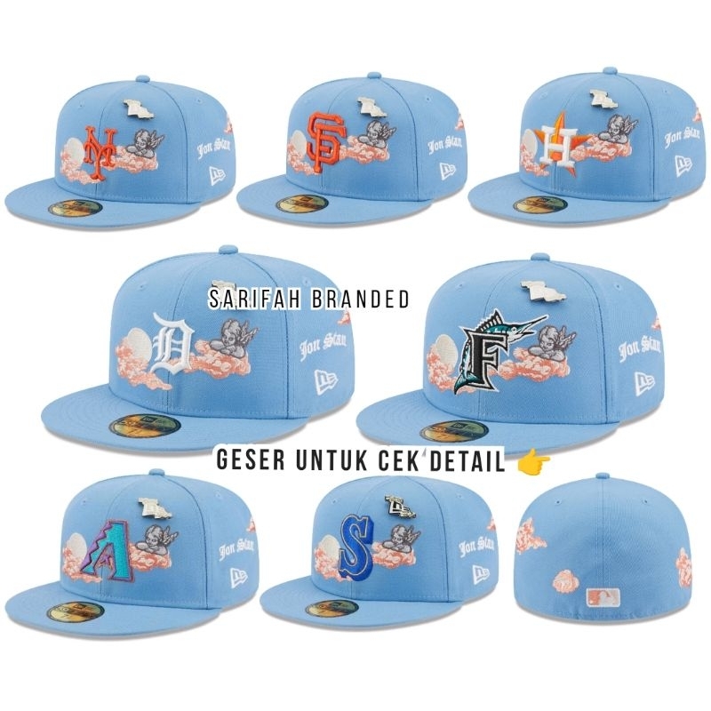 Jual Koleksi Topi Build Up MLB Colabs JON STAN Soft Blue Super AA+ Topi ...