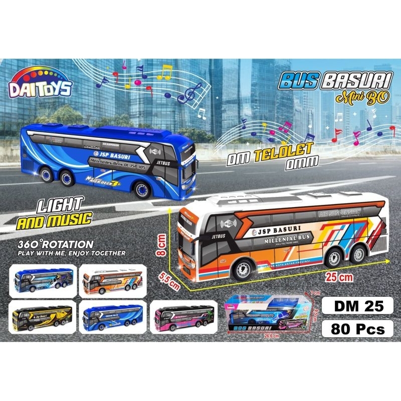Jual mainan anak bus basuri viral mainan bus telolet bus basuri suara ...