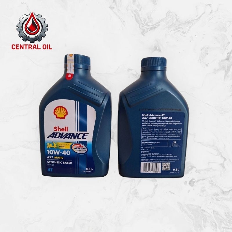 Jual Oli Shell Advance Matic AX7 10W-40 0.8L 800ml (1 Botol) | Shopee ...