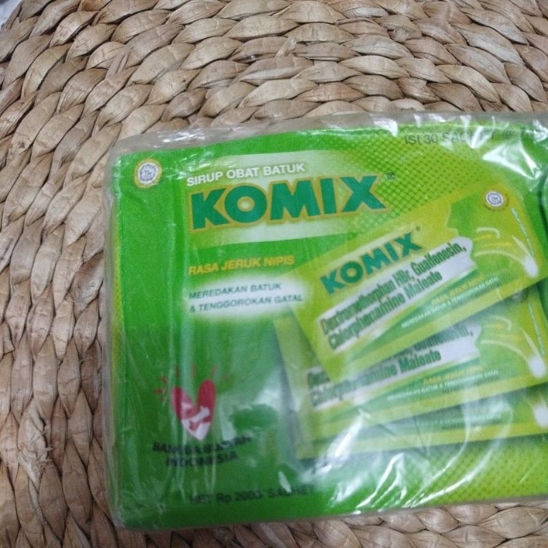 Jual Komix syrup obst batuk jeruk nipis 1 box isi 30 sachet exp oct ...