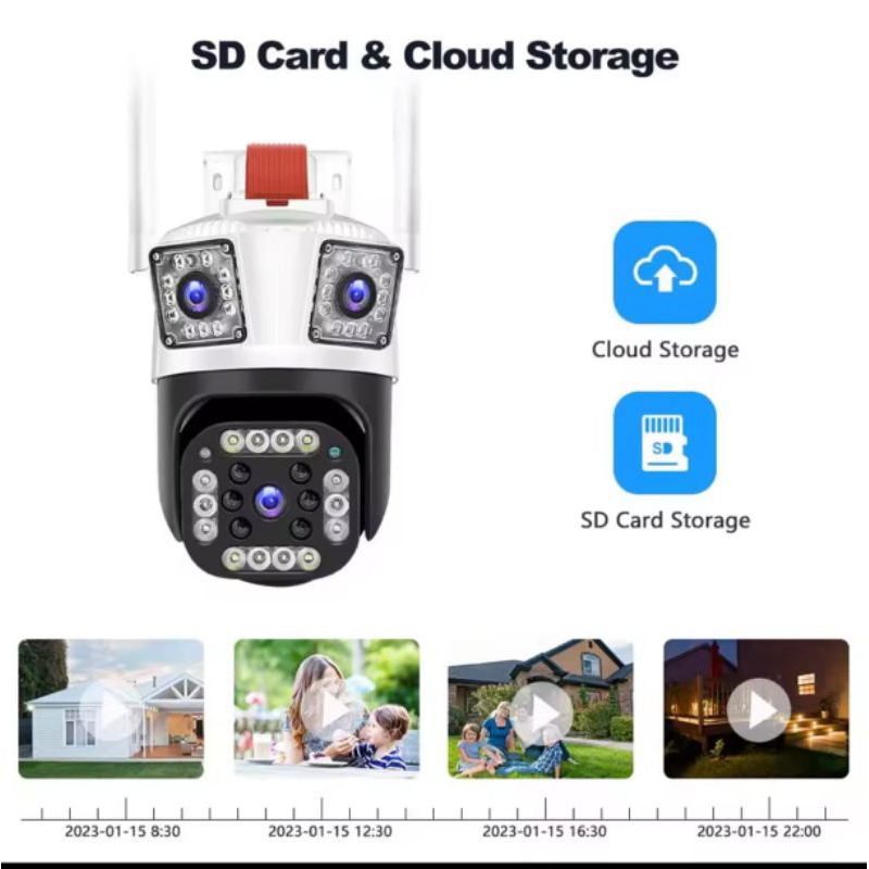 Jual Camera CCTV 3 Layar/Lensa 6K Auto Tracking App HOPEWAY 8X Zoom ...