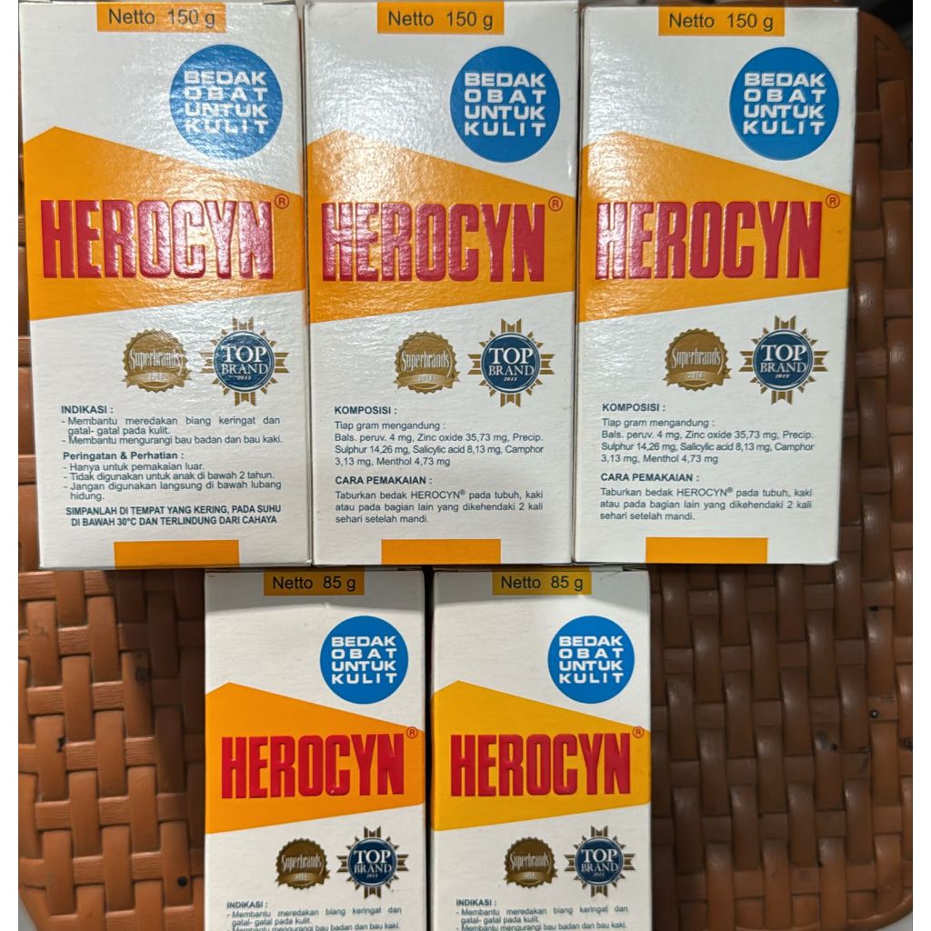 Jual Herocyn bedak obat untuk kulit (varian 150g dan 85g) | Shopee ...