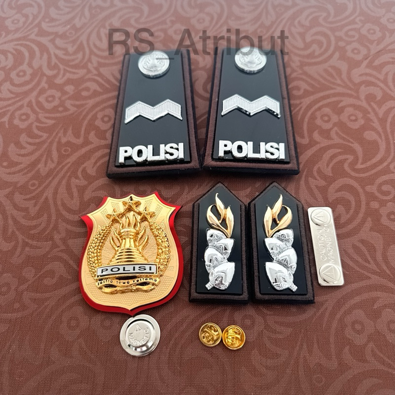 Jual Pangkat Aipda / Pangkat Aiptu Bintara PDH Polisi Monogram Pin ...