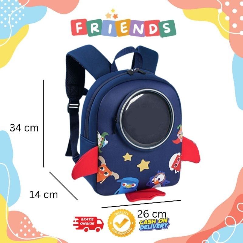 Jual (UNTUK TK) Tas Ransel Sekolah Anak TK Laki-Laki Premium Anti Air ...