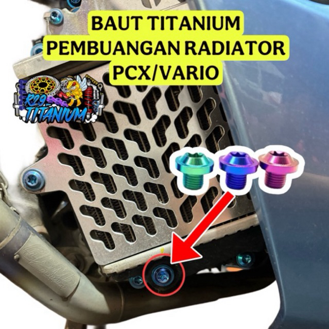 Jual BAUT TITANIUM PEMBUANGAN AIR RADIATOR VARIO/PCX ORIGINAL TITANIUM ...