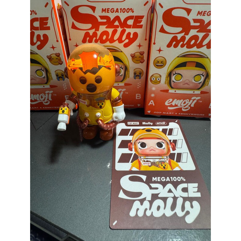 Jual POP MART SECRET MEGA SPACE MOLLY 100% × emoji Series Action Toys ...
