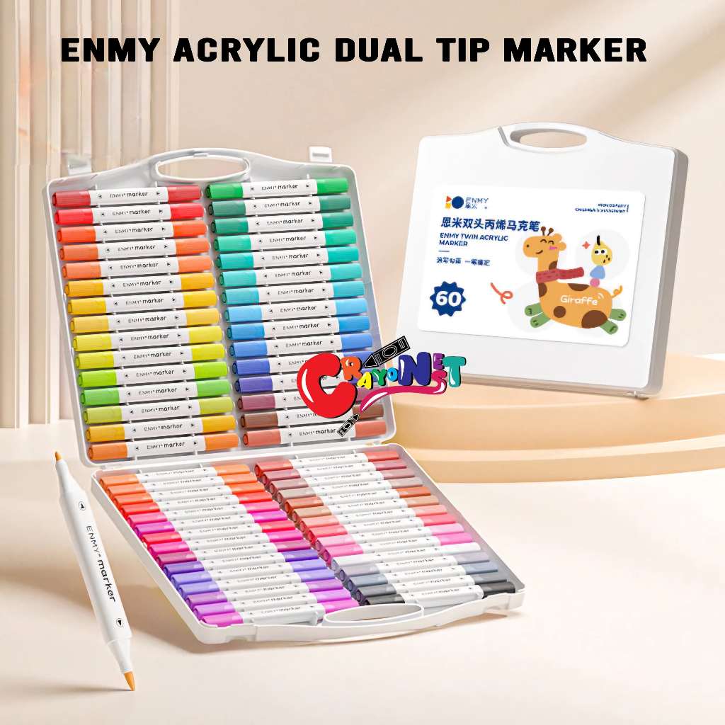 Jual Enmy dual tip acrylic marker / spidol akrilik / dua jenis kepala ...
