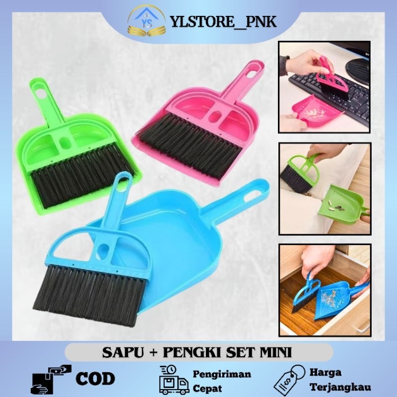 Jual YLS - Sapu Pengki Mini Set Serbaguna / Mini Dustpan Set / Sapu ...