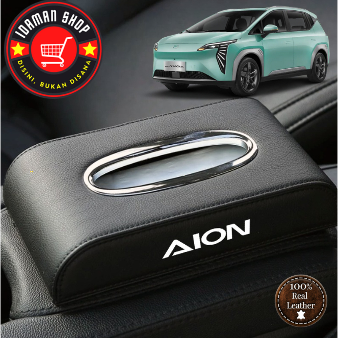 Jual Tempat Tisiu Mobil Aion Y Plus Bahan Kulit Premium - Kotak Tisu ...