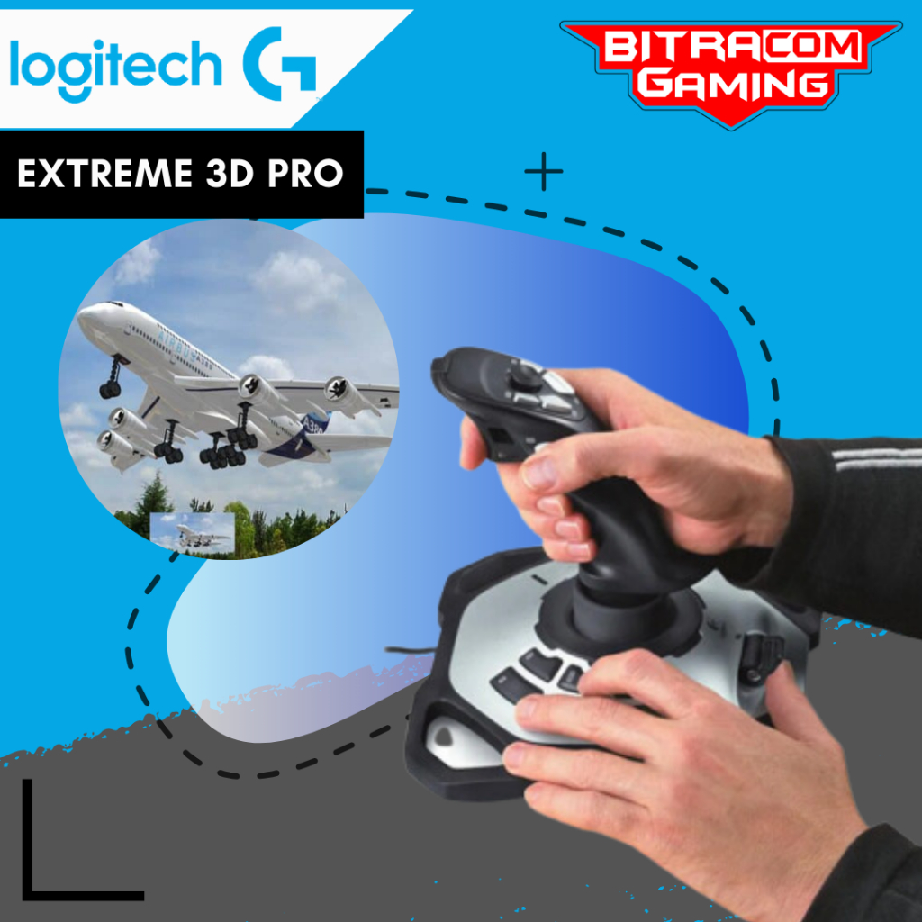 Jual Joystik Game Pesawat Terbang Logitech - Extreme 3D Pro - Joystik ...